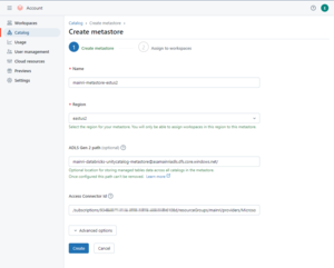 Unity Catalog: Create Metastore and Enabling Unity Catalog in Azure – mainri